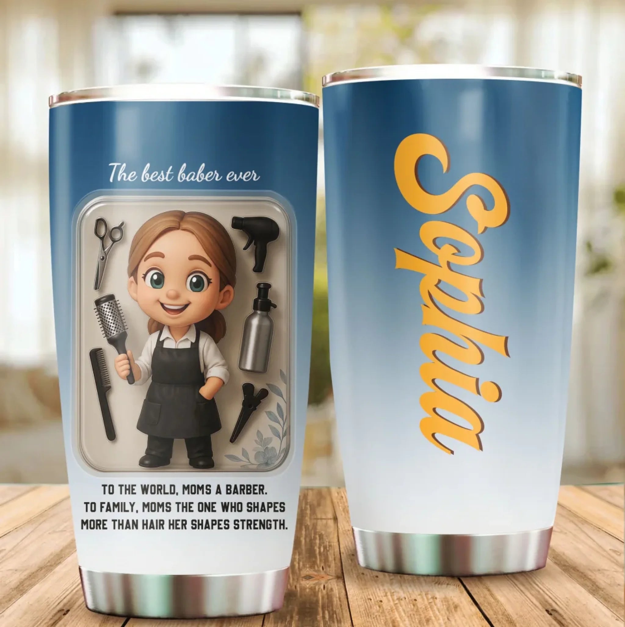 Baber Mom Mother’s Day Gift - Custom Chibi Photo & Name – Personalized ...