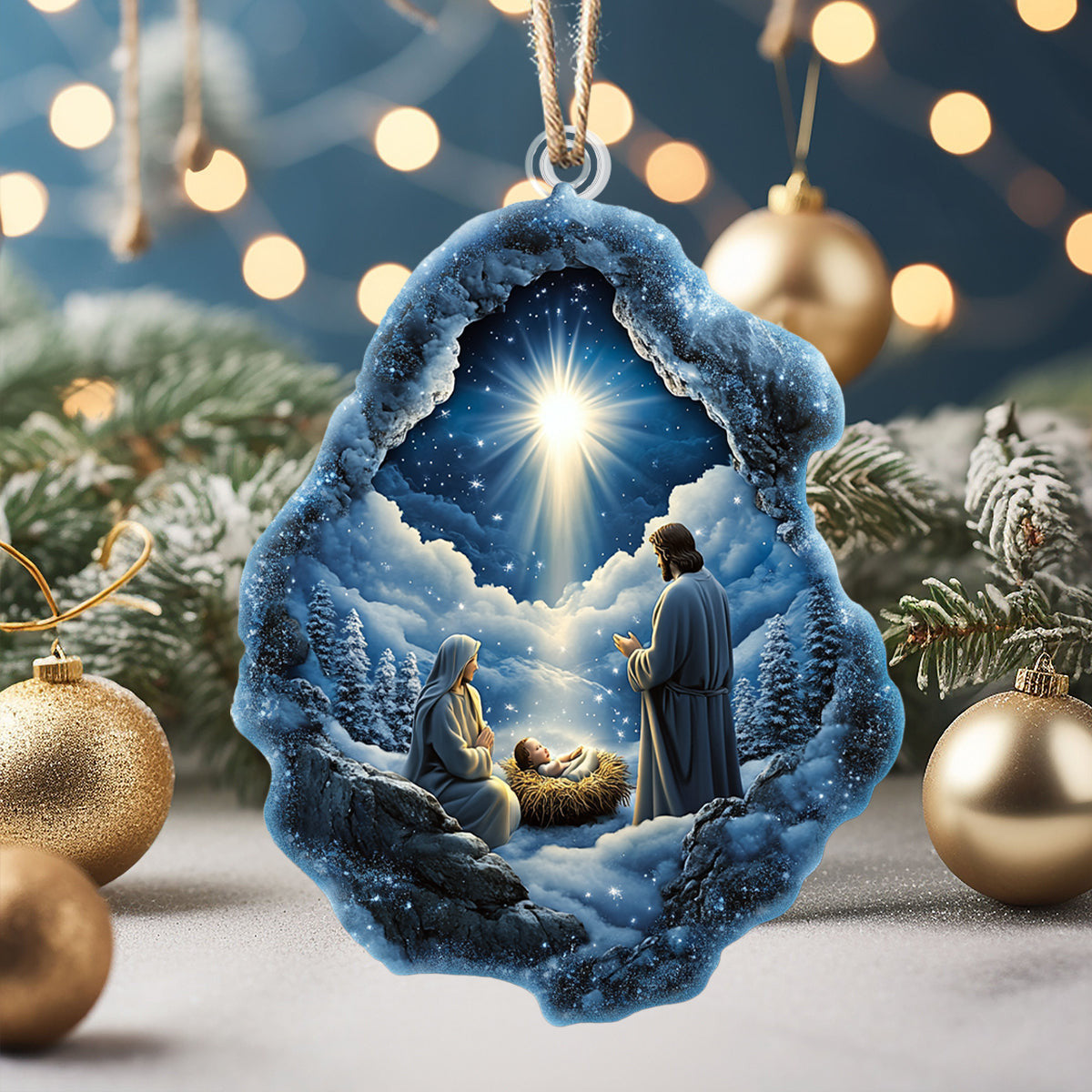 Bestchoo 2D Acrylic Ornament - Nativity Scene Christmas – Custom Choo